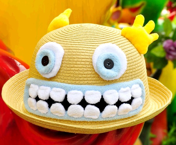 Funny Monster Handmade Straw Hat on Luulla