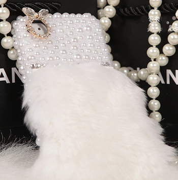 Natural Pearl Fur Case For Iphone 4 / 4s on Luulla