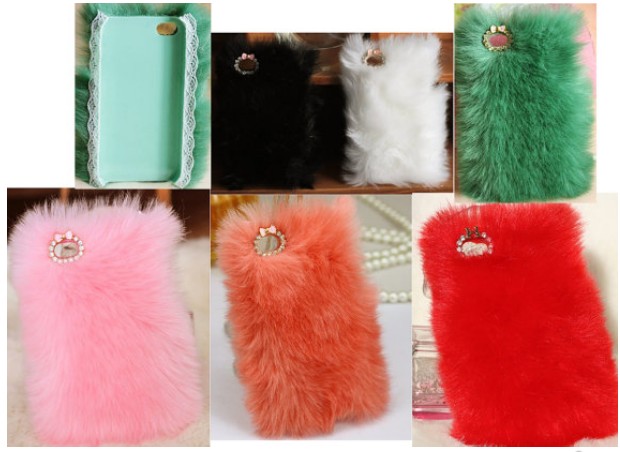 Pretty Colorful Fluffy Style Iphone Fur Case For 4 4s 5 on Luulla